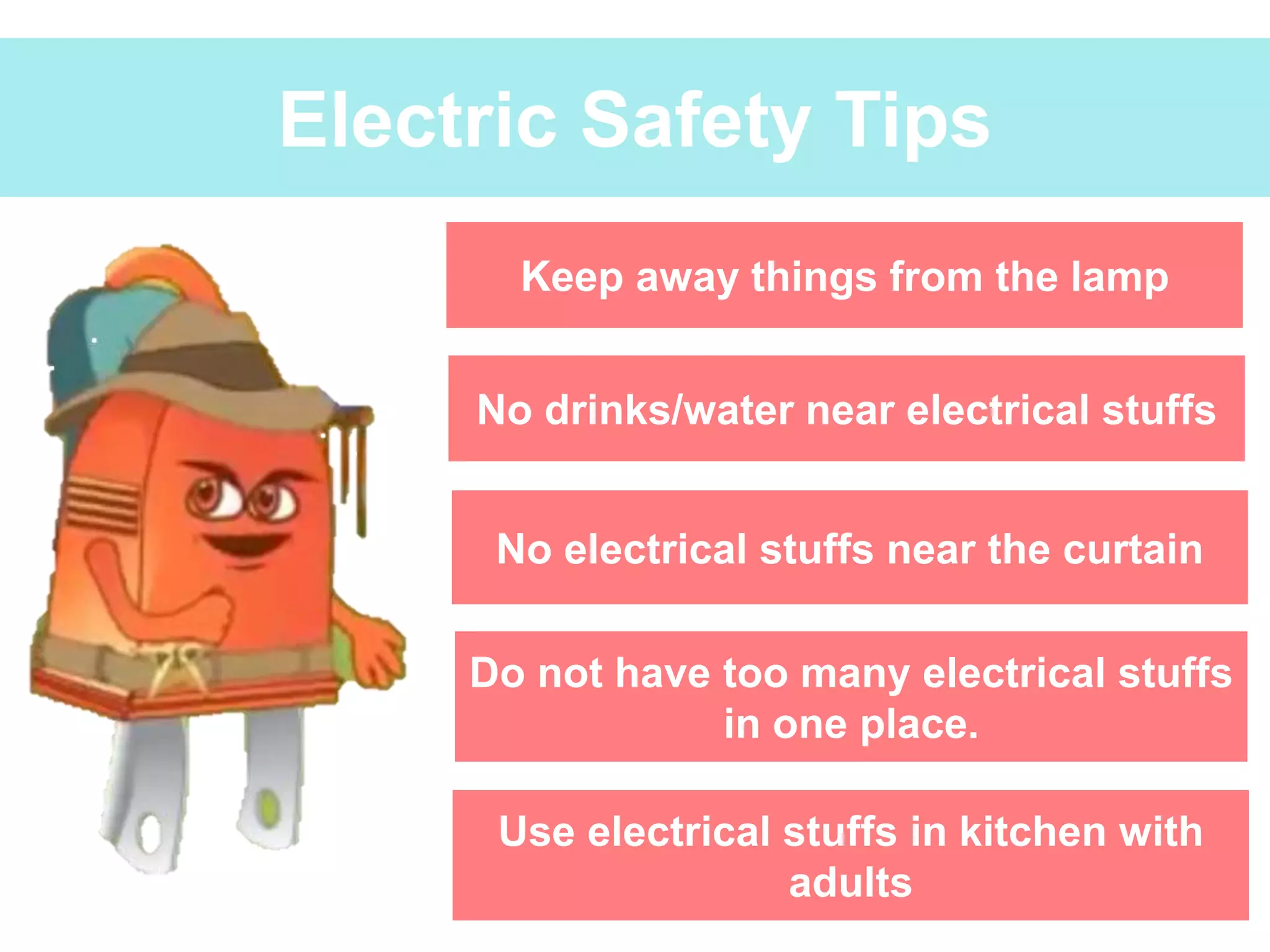 Electric Safety Tips (English - Year 4) | PPTX