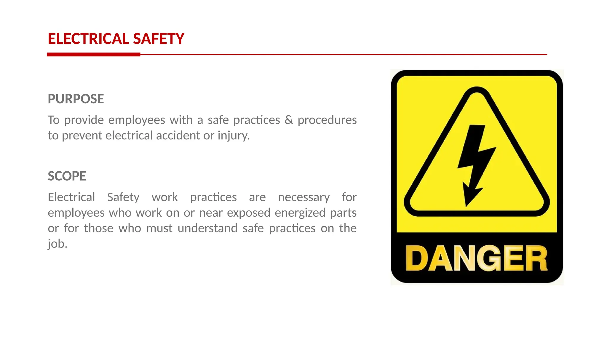 Electric Safety Training presentation pppt | PPTX