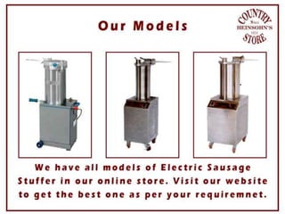 All models of electric sausage stuffer | PPTX
