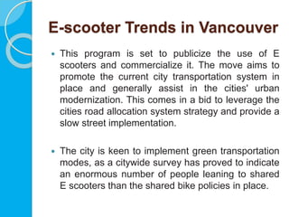 Electric Scooters Trends | PPT