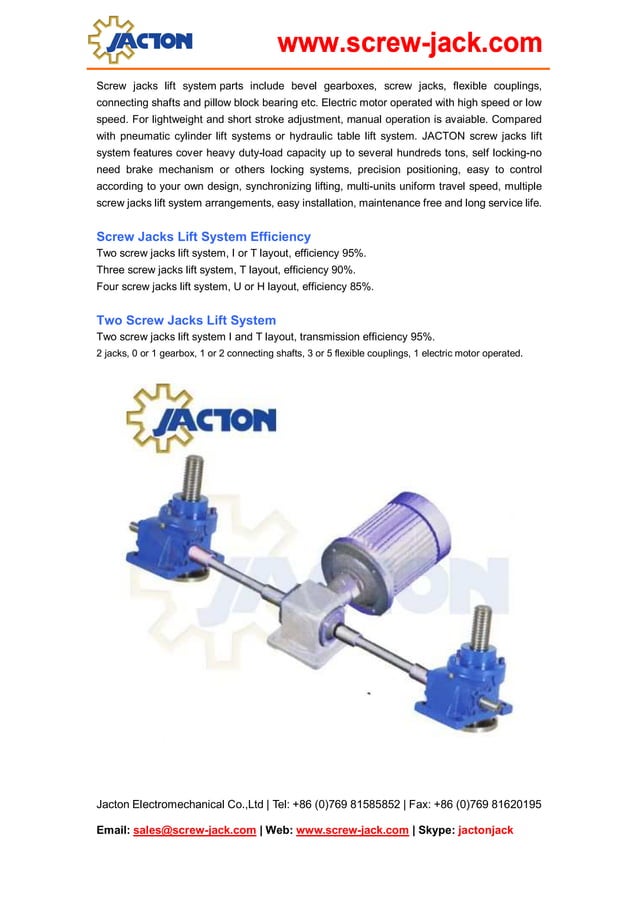 Electric screw lift system, screw jacks lifting system, mini jack screw ...