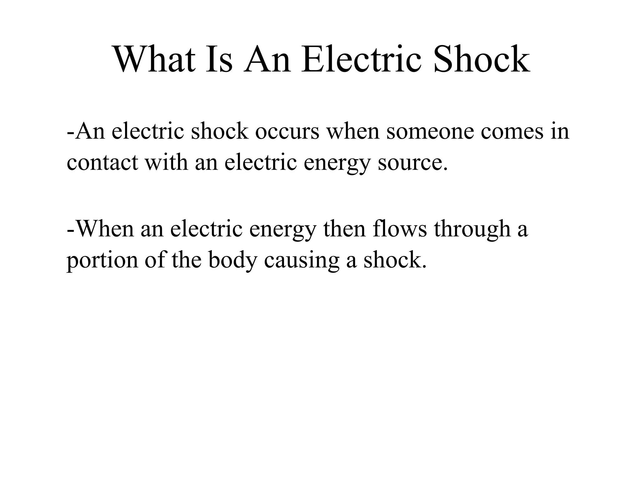 Electric shock.powerpoint | PPTX