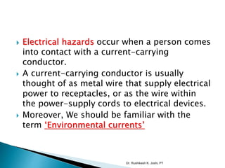 Electric shock , electrical hazards and its management | PPT