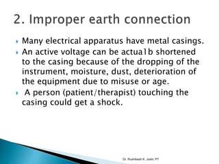 Electric shock , electrical hazards and its management | PPT