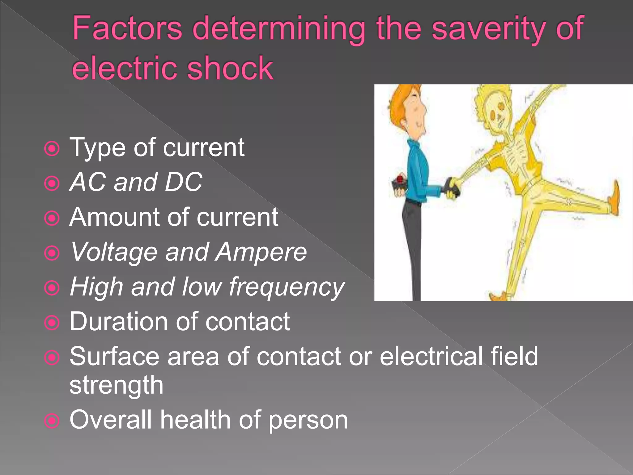 Electric shock and their first aid | PPTX