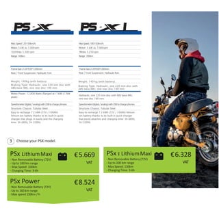Electric sport motorcycle europe Model PSx italian, Piccoli Motors | PDF