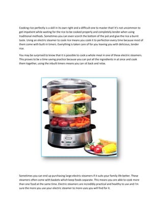 Electric steamer | PDF