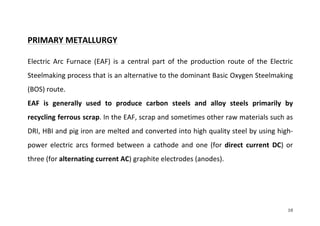 ELECTRIC STEELMAKING - The Processing Route (Electric Arc Furnace ...