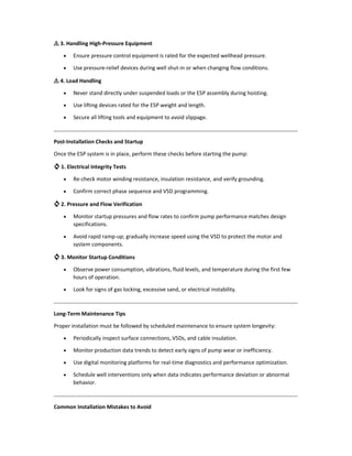 Electric Submersible Pump Installation, Best Practices and Safety ...