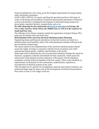 Comprehensive Planning and Financing of Electric Substation Projects | DOC