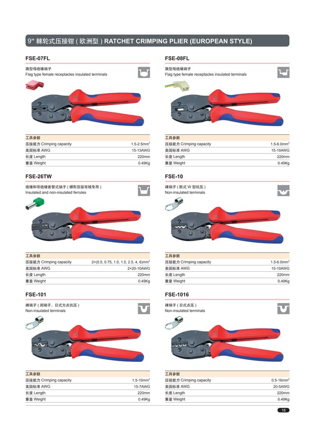 Electric tools Catalog - Cable tools & Wire Tools | PDF