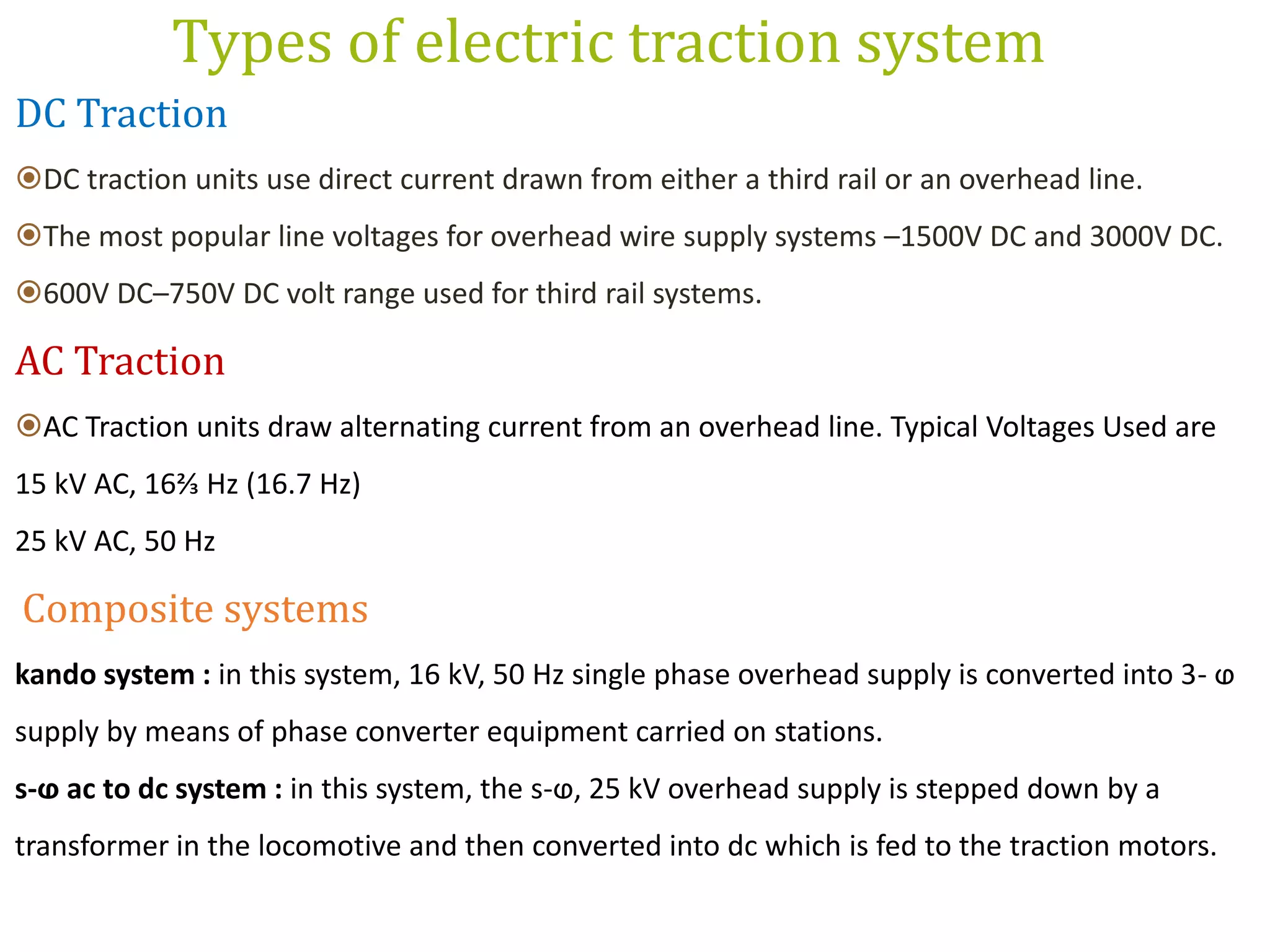 Electric traction in railways | PPTX