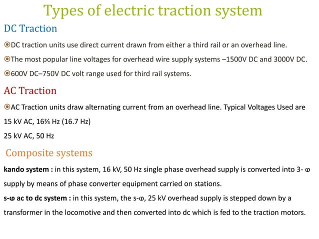 Electric traction in railways | PPTX | Rail Travel | Travel Type