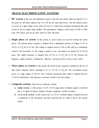 Electric traction in railways | DOCX