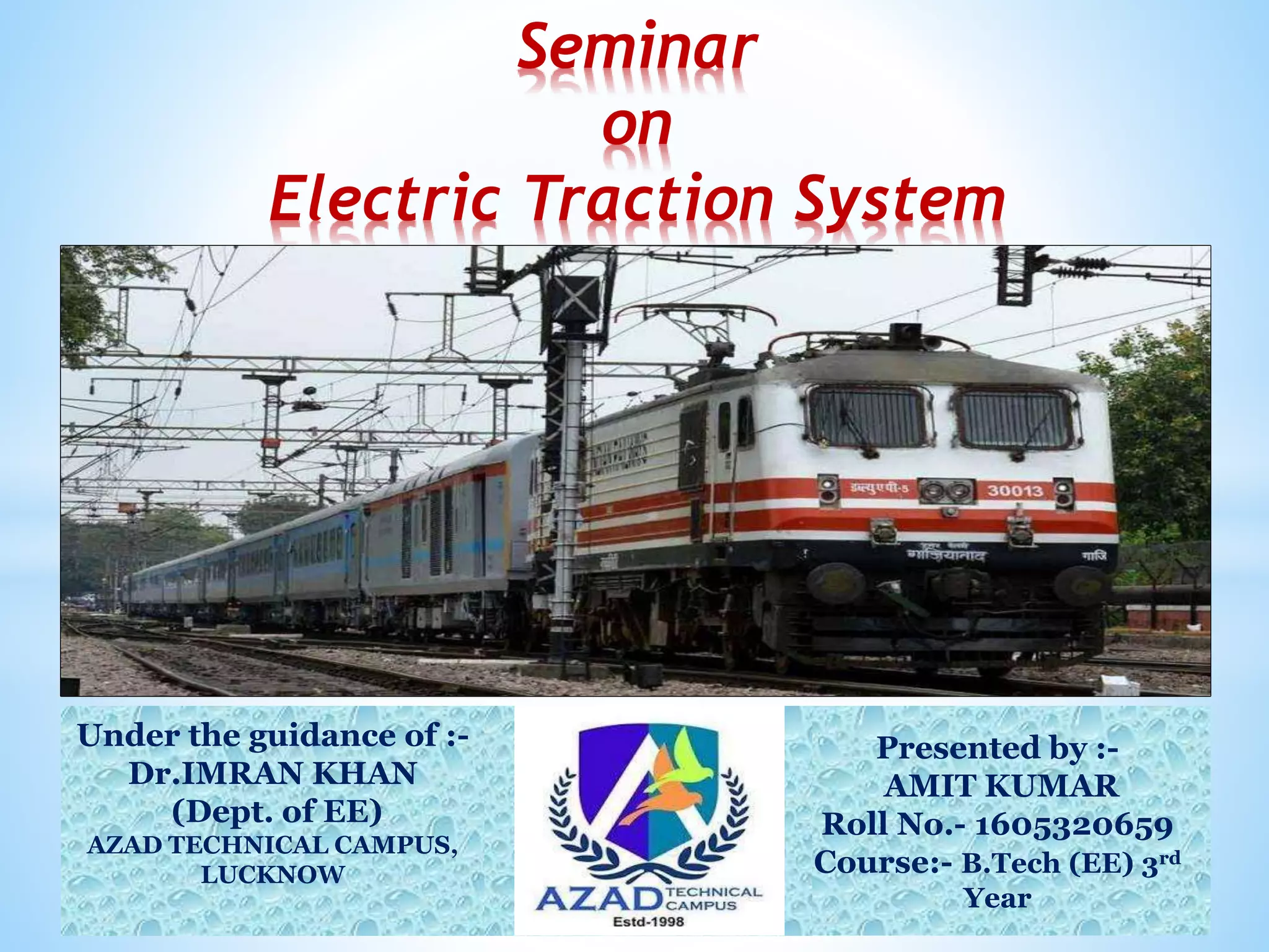 Electric traction system | PPTX
