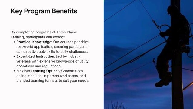 Electric Utility Programs by Three Phase Training | PDF | Power and Energy Industry | Industries