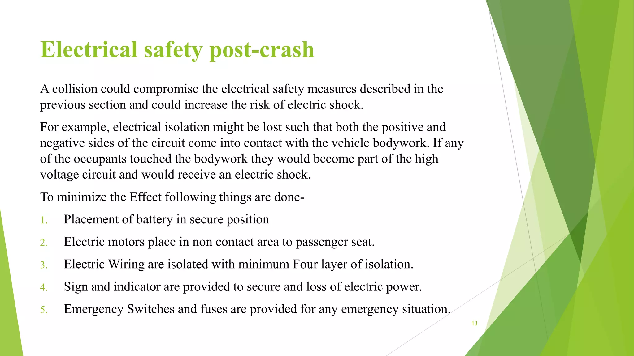safety standards in Electric vehicle | PPTX