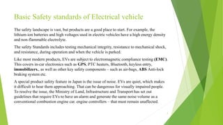 safety standards in Electric vehicle | PPTX