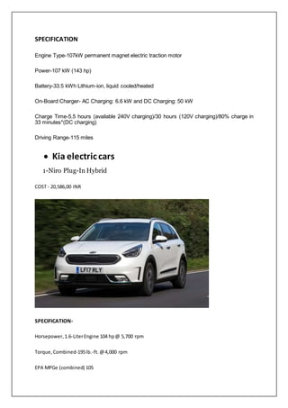 Electric vehicle report | DOCX