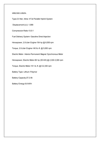 Electric vehicle report | DOCX