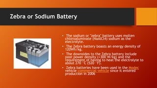 Electric vehicle batteries | PPTX
