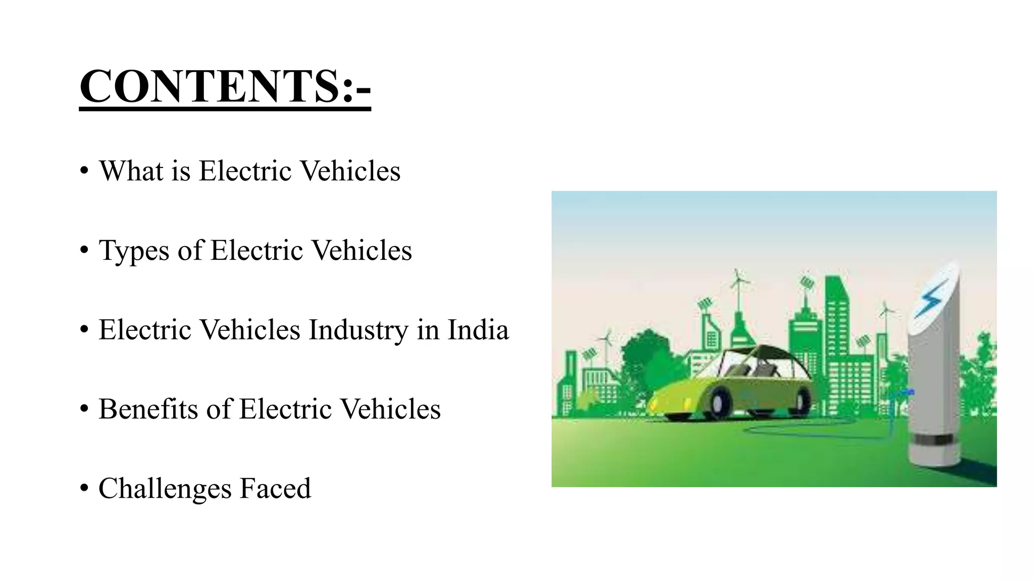 Electric vehicles | PPTX
