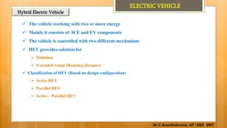Electric and Hybrid Vehicles basics.pptx | Green Vehicles | Auto Type