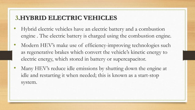 Electric vehicles ppt | PPTX | Automotive Industry | Industries