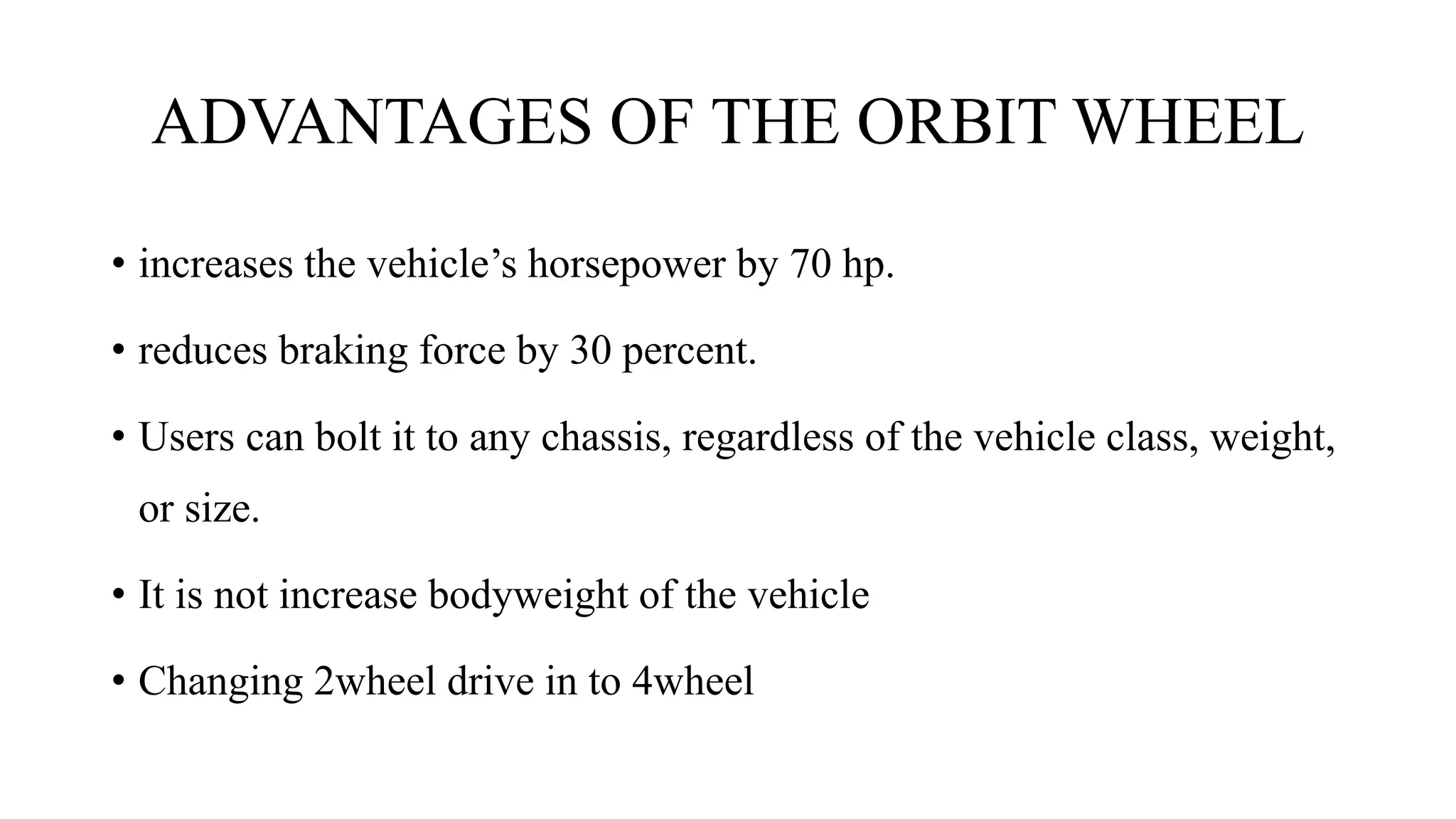 Electric wheel (orbis wheel) | PPTX