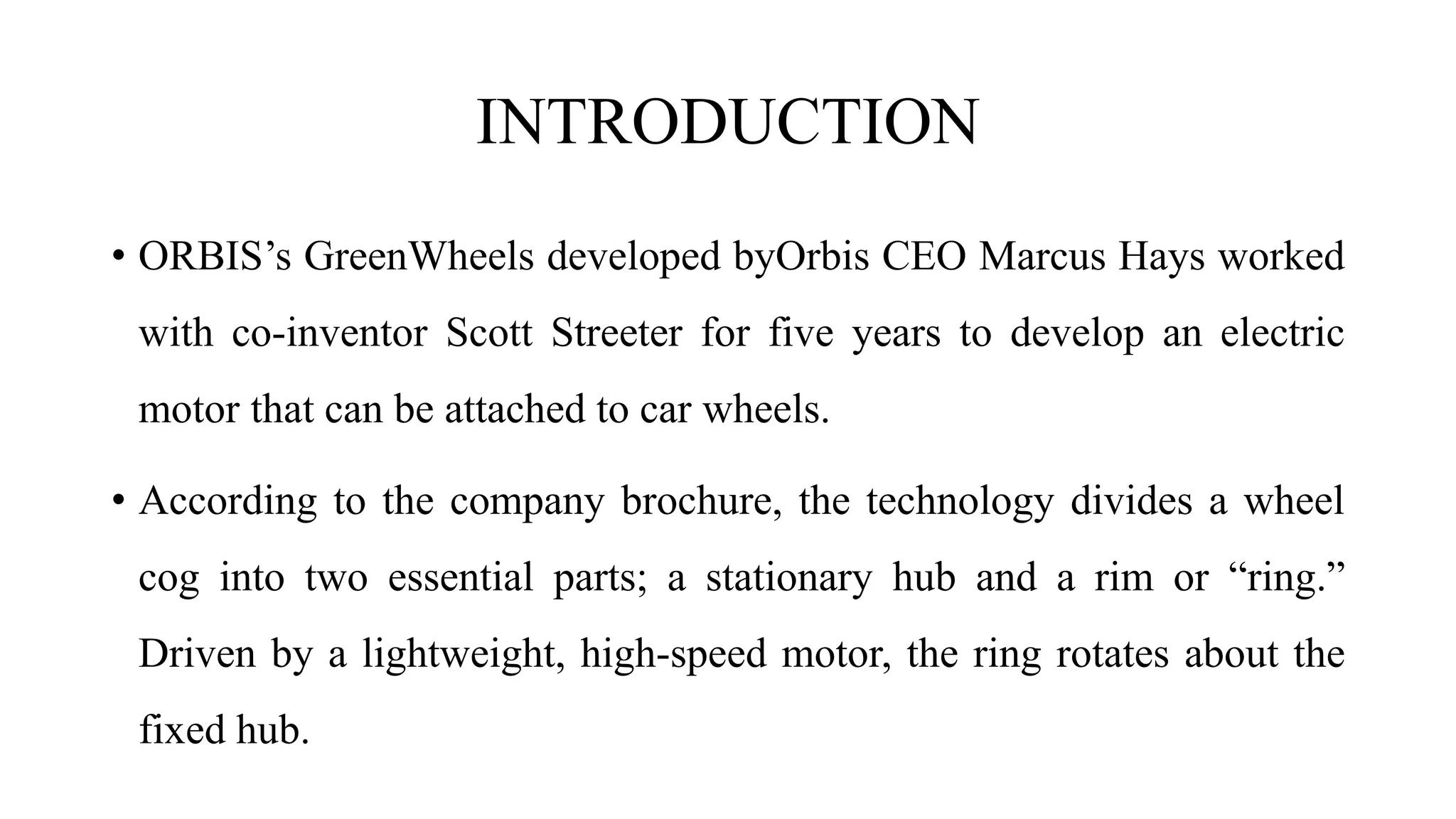 Electric wheel (orbis wheel) | PPTX