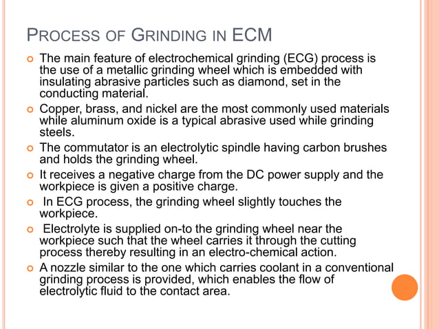 Electro chemical grinding | PPT