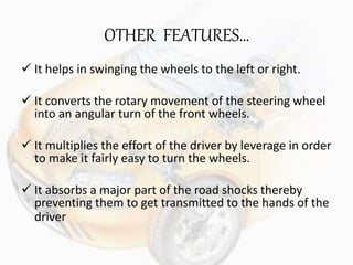 Electro mechanical steering system- most advance technology | PPTX
