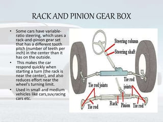 Electro mechanical steering system- most advance technology | PPTX