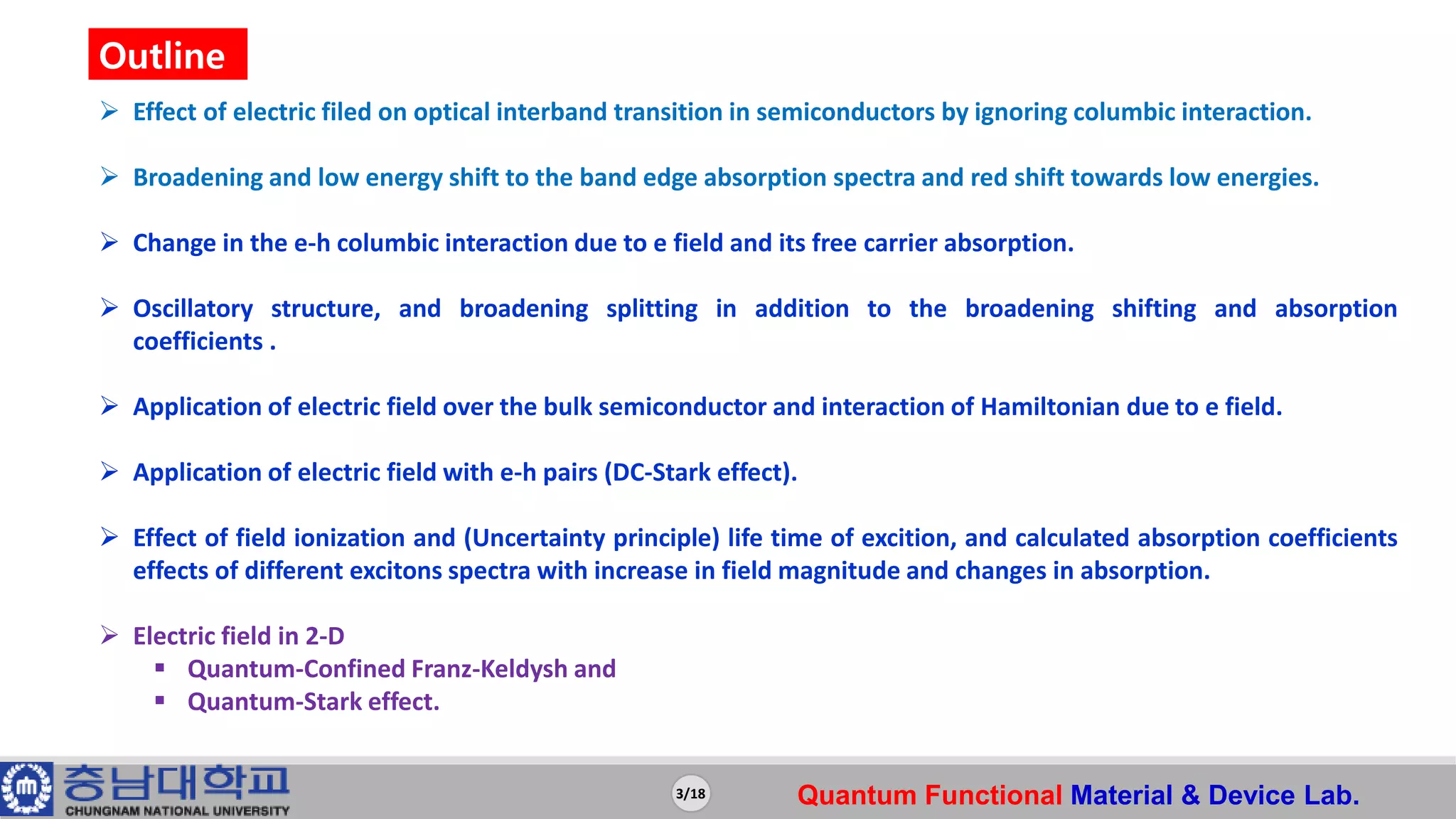 Electro optical properties of semiconductor optics | PPTX