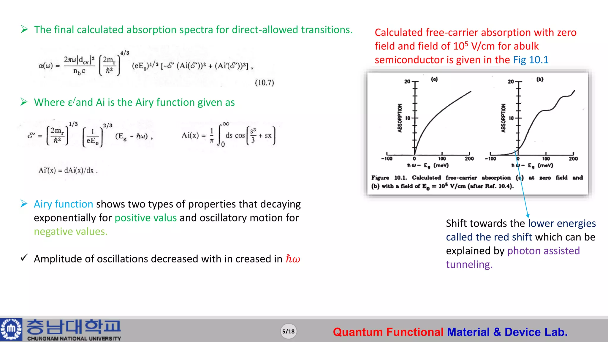 Electro optical properties of semiconductor optics | PPTX