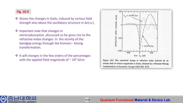 Electro optical properties of semiconductor optics | PPTX