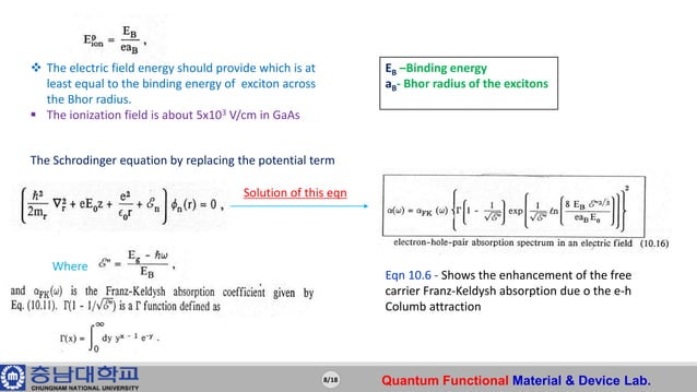 Electro optical properties of semiconductor optics | PPTX