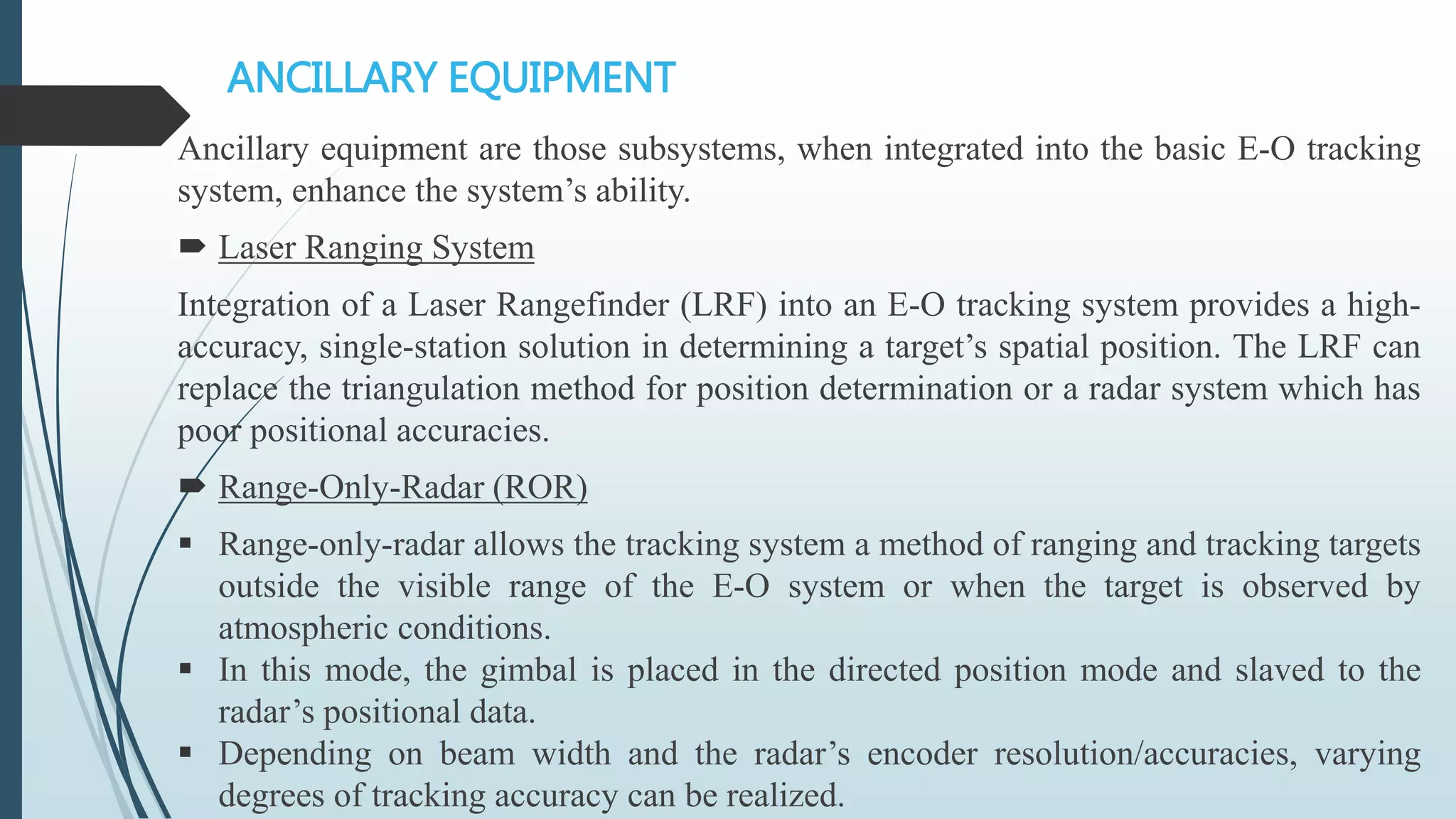 Electro optical tracking system | PPTX