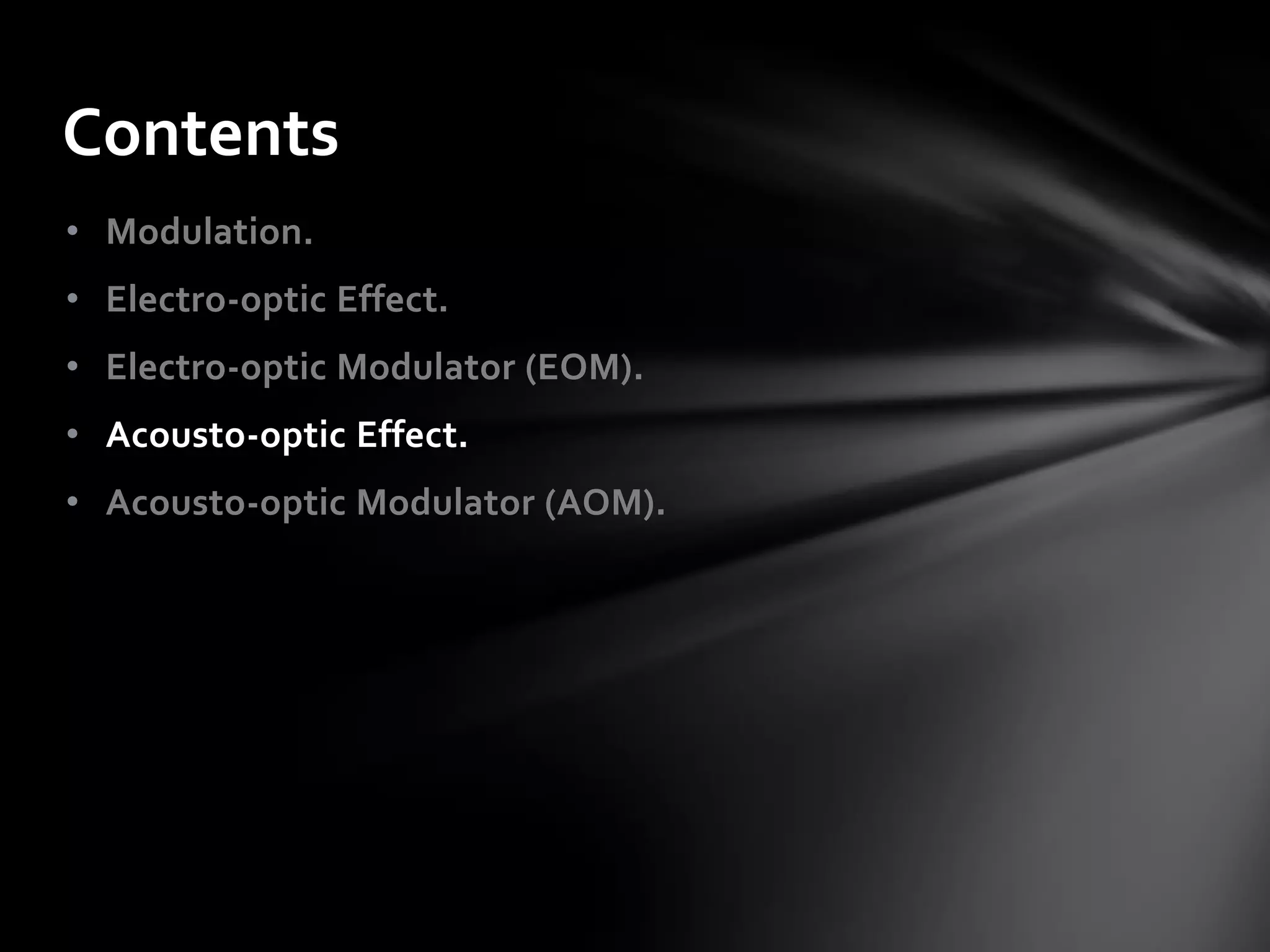 Electro-optic Modulator | PPTX