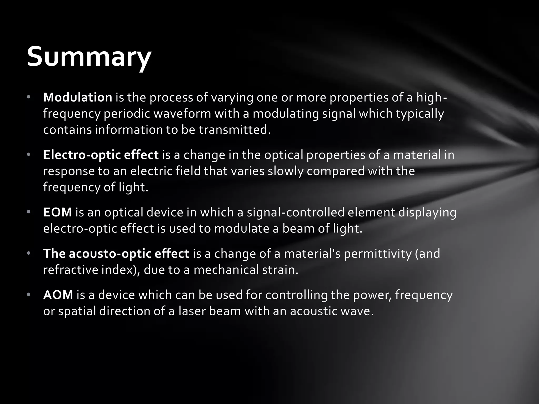 Electro-optic Modulator | PPTX