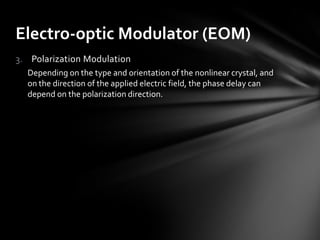 Electro-optic Modulator | PPTX