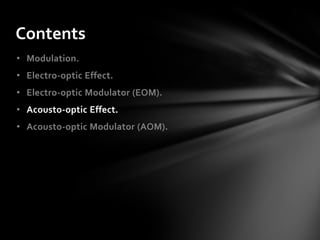 Electro-optic Modulator | PPTX