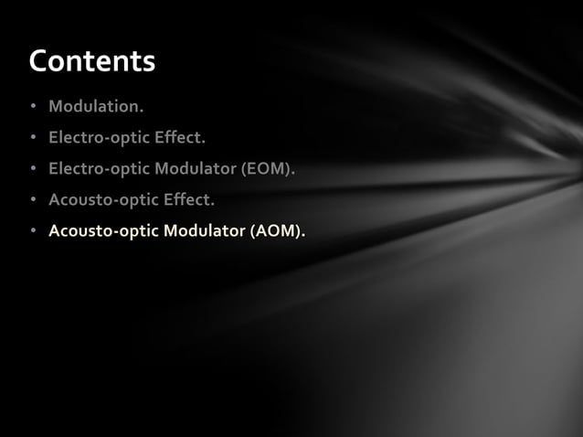 Electro-optic Modulator | PPTX