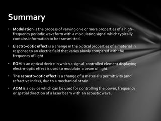 Electro-optic Modulator | PPTX