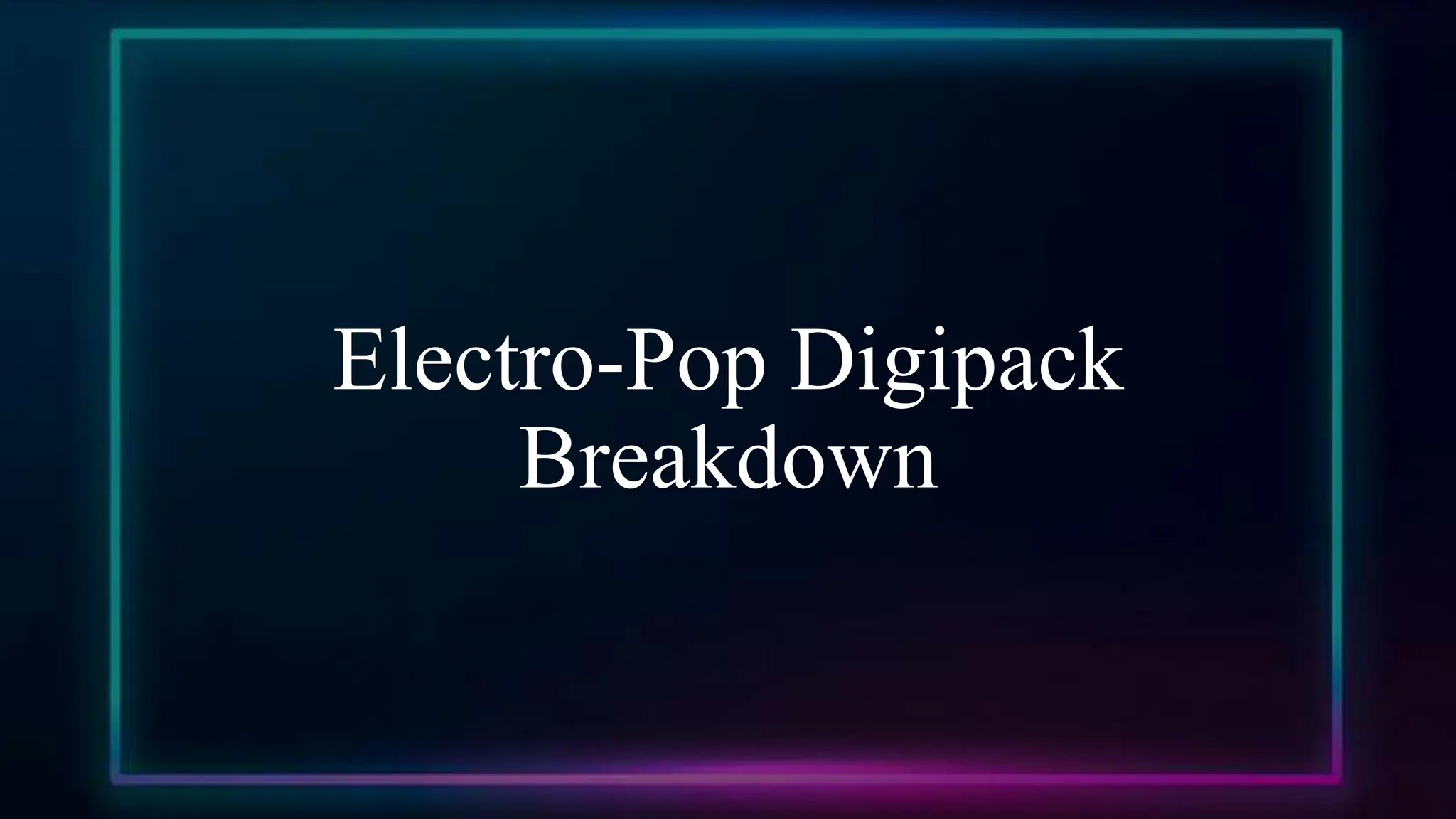 Electro-Pop Digipack Conventions Powerpoint | PPT