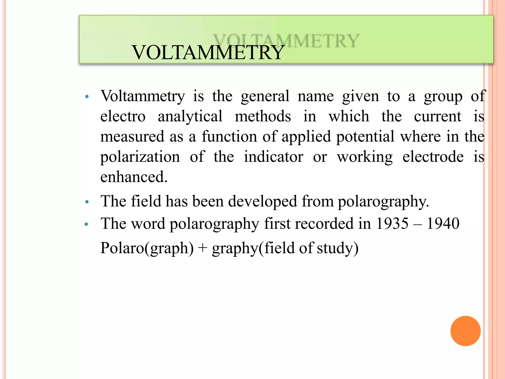 Electroanalytical chemistry polarography | PPTX