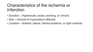 Electrocardiogram in myocardial infarction | PPTX