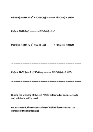 Electrochemical cell, DRY CEL,SECONDARY CELL | DOCX
