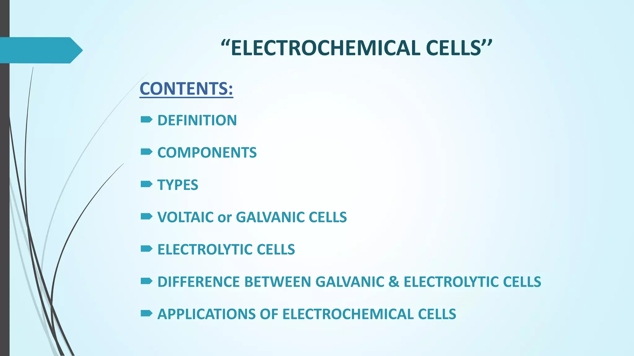 Electrochemical cells. | PPTX