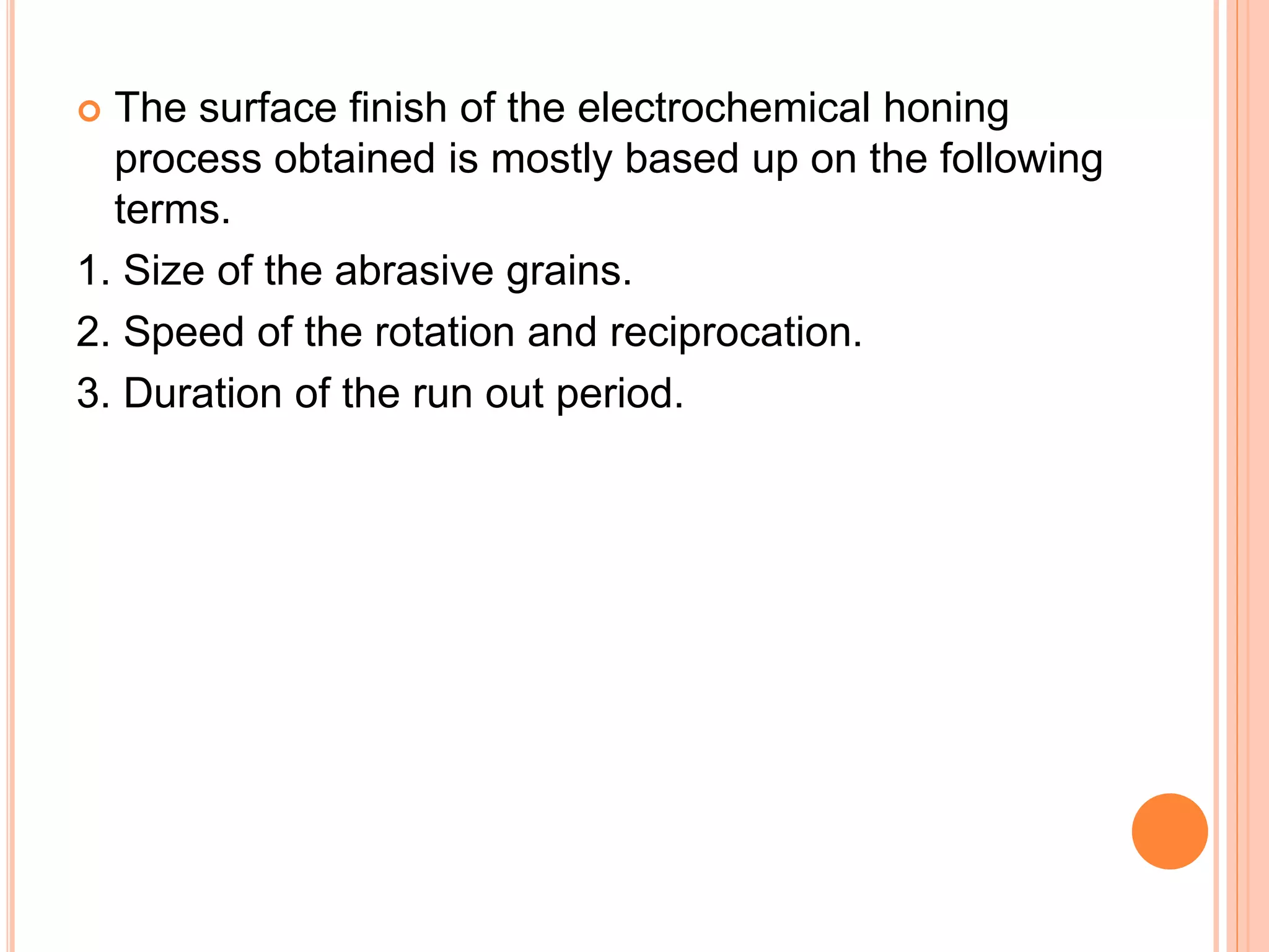 Electro chemical honing process | PPTX